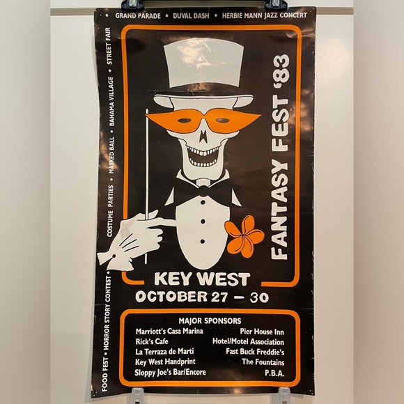Wall Decor | Rare 1983 Fantasy Fest Key West Poster | Poshmark